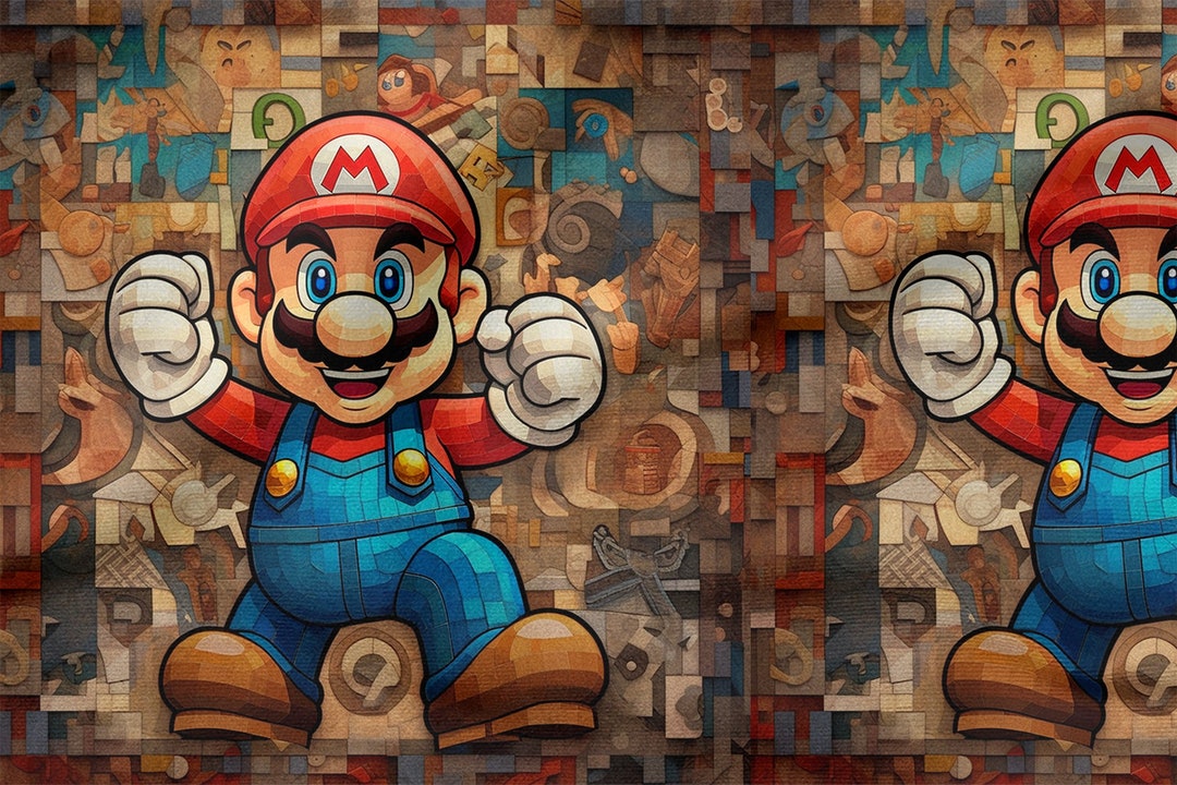 Mario Cotton 100%, Eco-print, Printed Cotton Game Character Fabric ...
