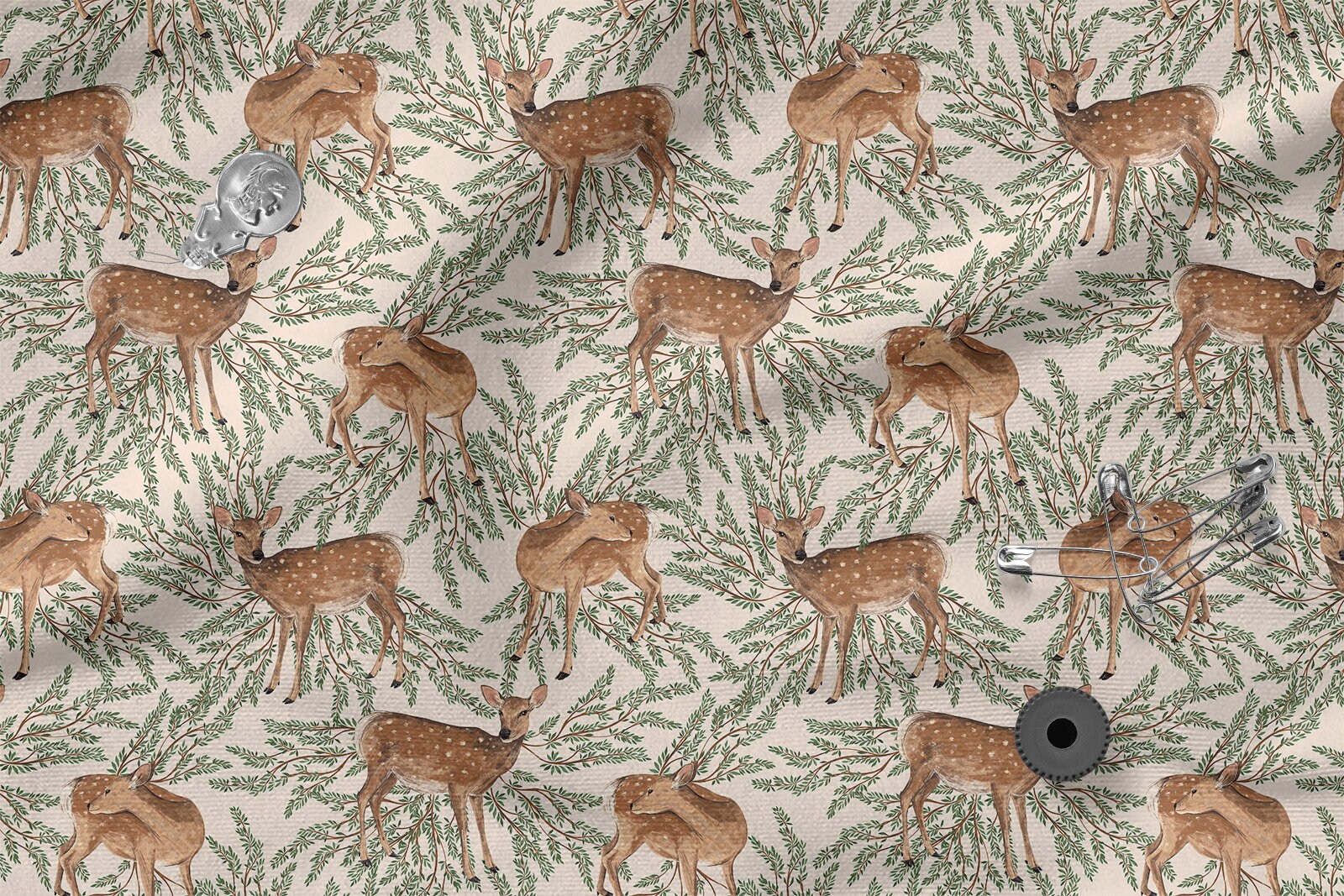 FOREST PLANTS Woodland cotton 100% Eco-print Printed Cotton | Etsy