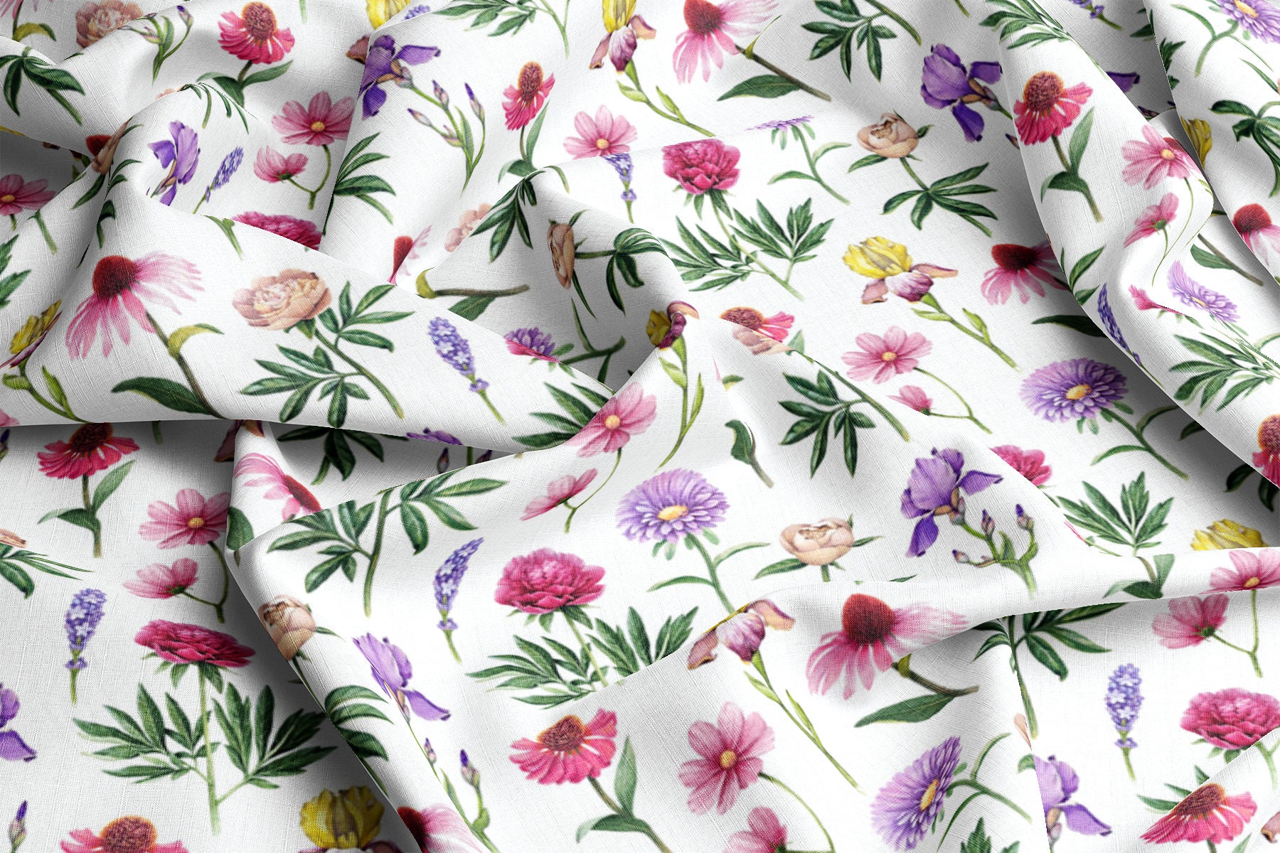 Patterns VISCOSE Fabric 100%, Eco-print, Printed Viscose Fabric ...