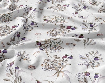 Printed Linen Fabric | Etsy