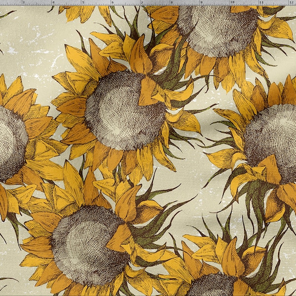 Sunflower Fabric - Etsy