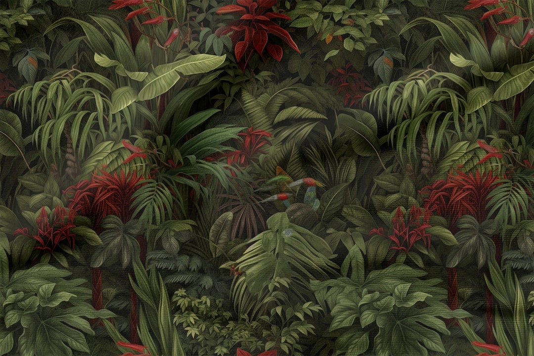 The Rainforest Cotton 100%, Eco-print, Printed Cotton Forest Fabric ...