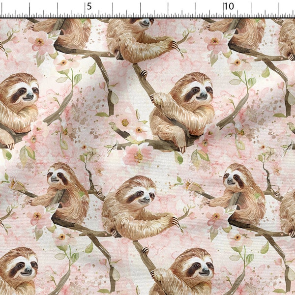 Sloth Fabric - Etsy