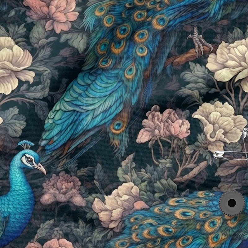 Peacock Print Fabric - Etsy
