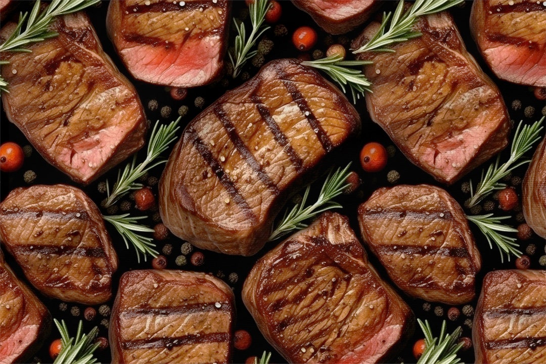 Steak Cotton 100%, Eco-print, Printed Cotton Meat Fabric, Width 150cm ...