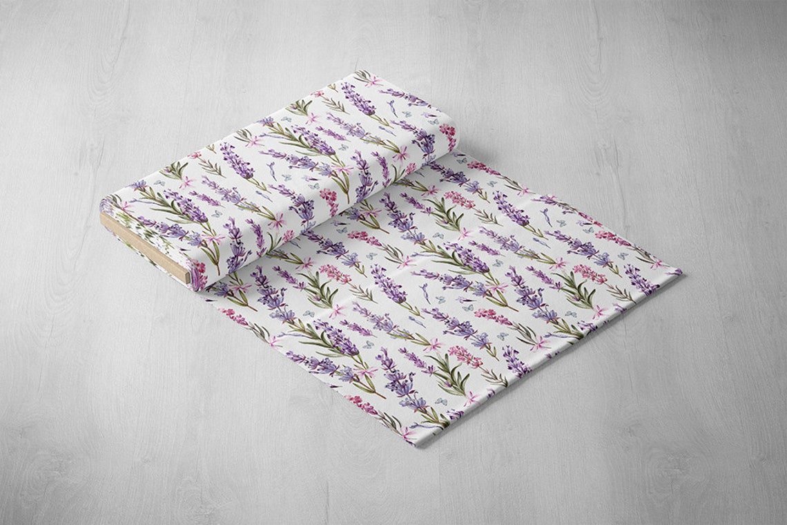 LAVENDER FLOWERS Cotton 100% Eco-print Printed Cotton Fabric - Etsy