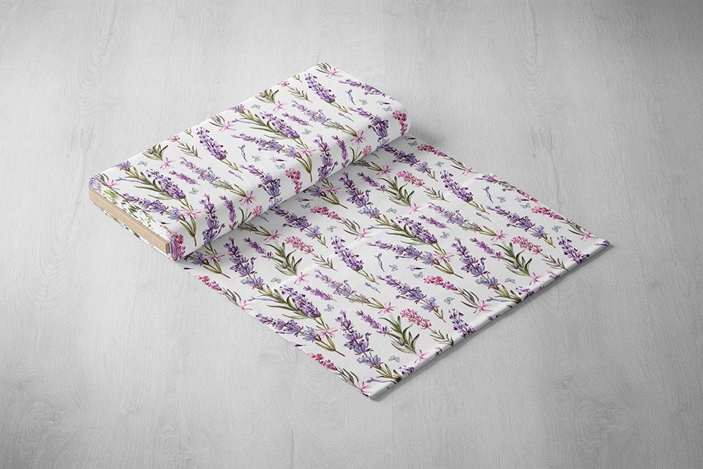 LAVENDER FLOWERS Cotton 100% Eco-print Printed Cotton Fabric - Etsy