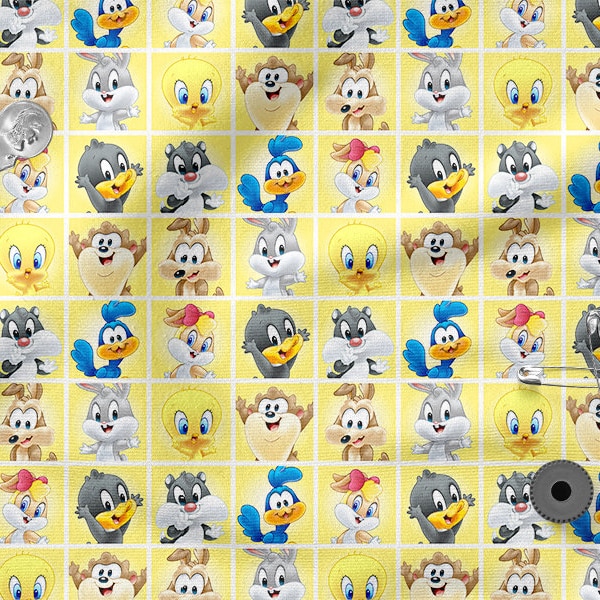 Cartoon Character Cotton Fabric - Etsy