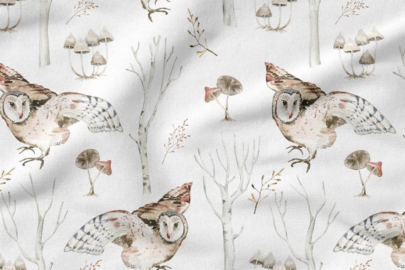 Owl Fabric Print