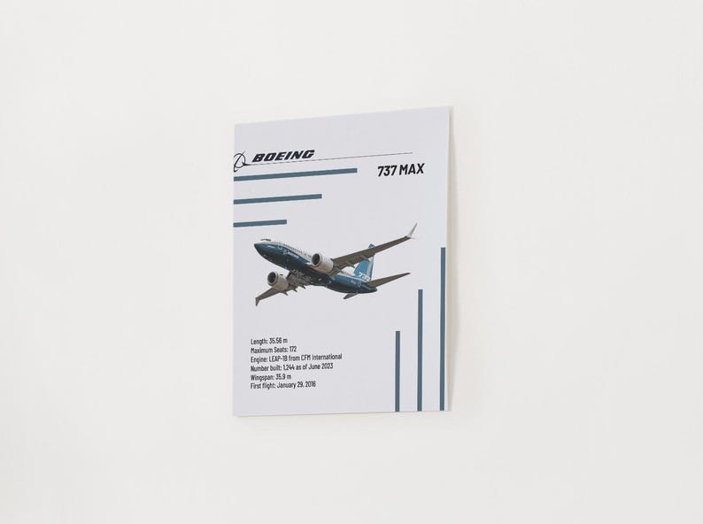 Boeing 737 Max Aviation Print - Etsy