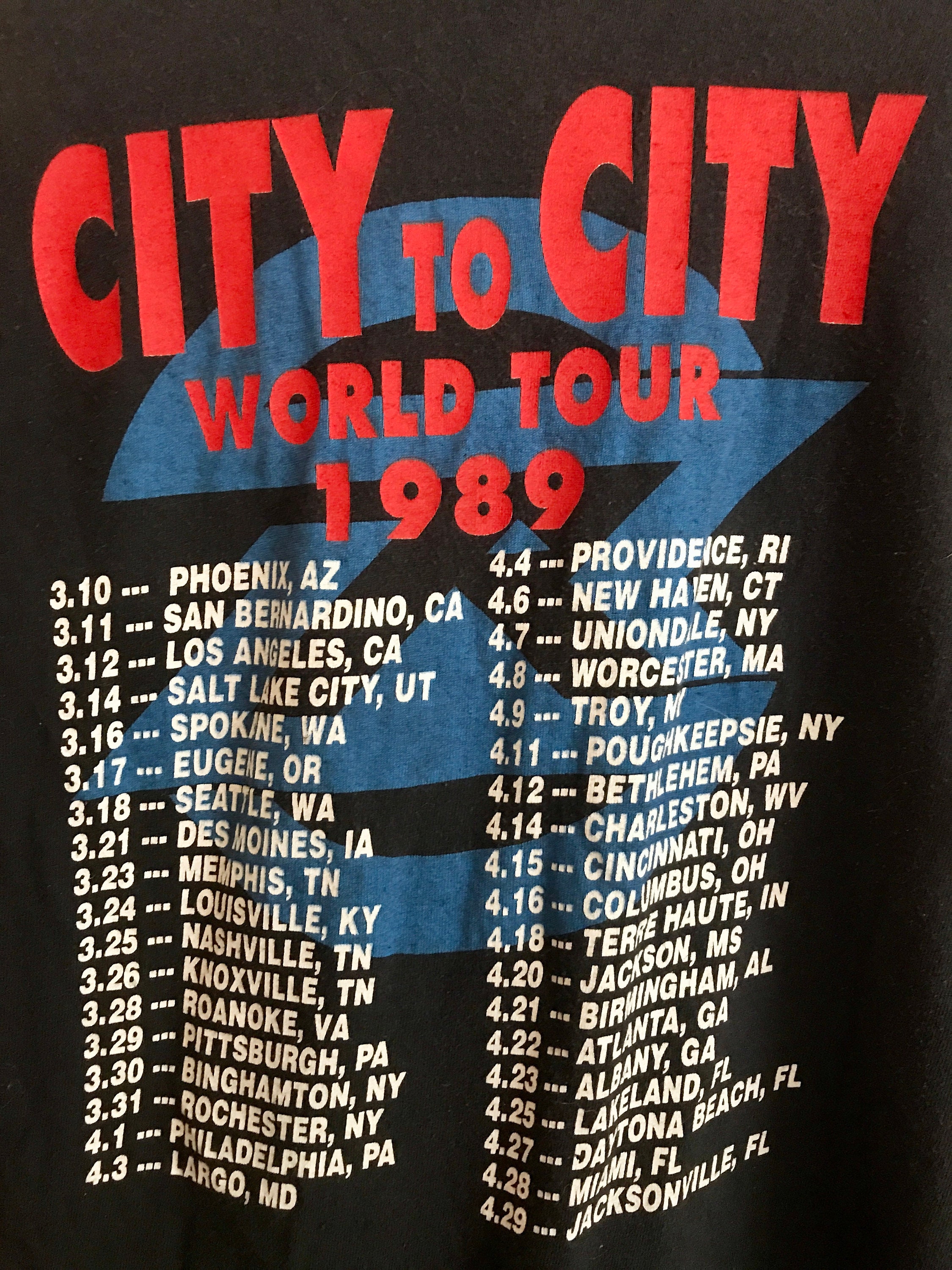 1989 RATT WORLD TOUR Reach for the Sky City to City T-shirt - Etsy