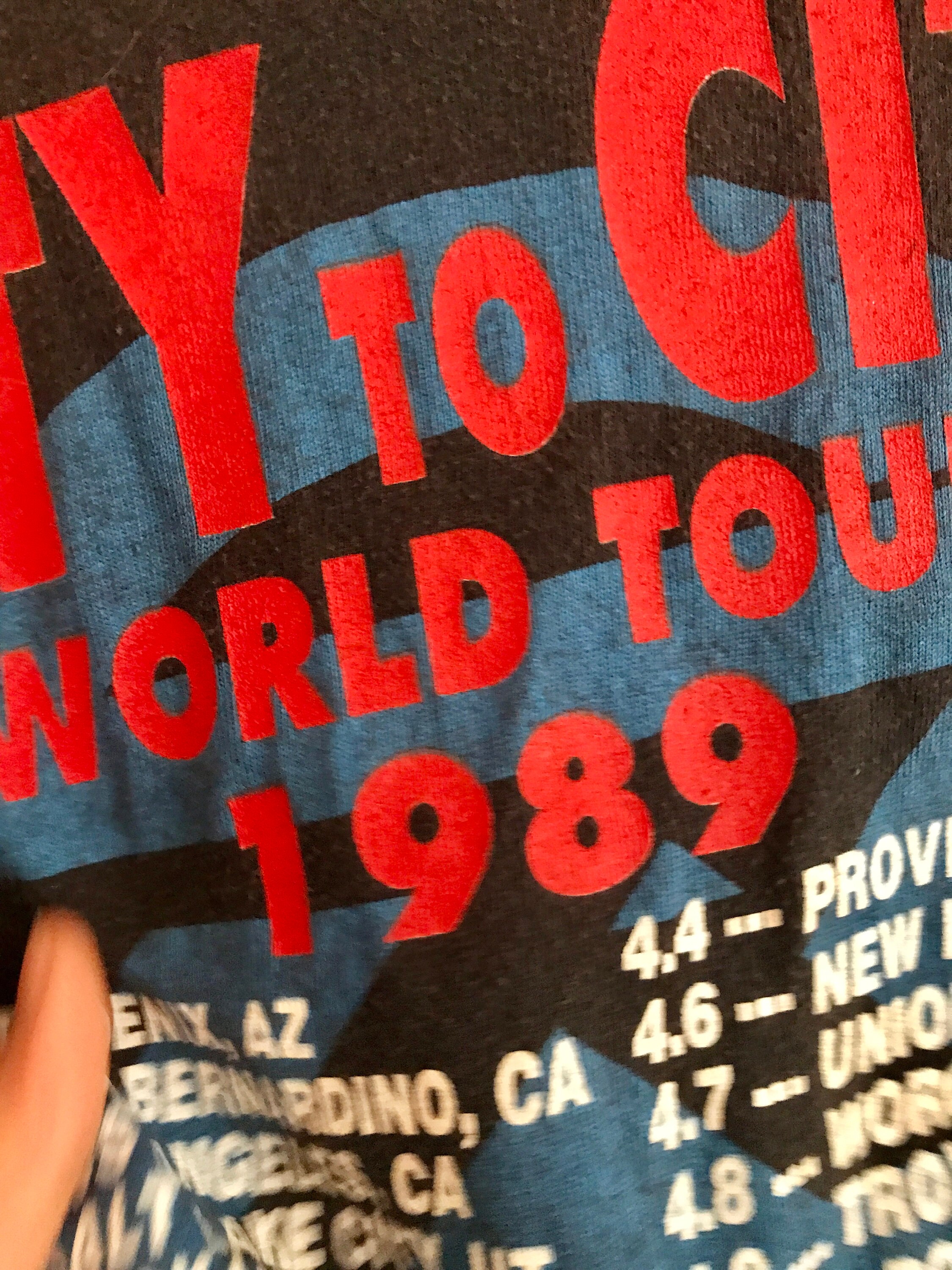 1989 RATT WORLD TOUR Reach for the Sky City to City T-shirt - Etsy