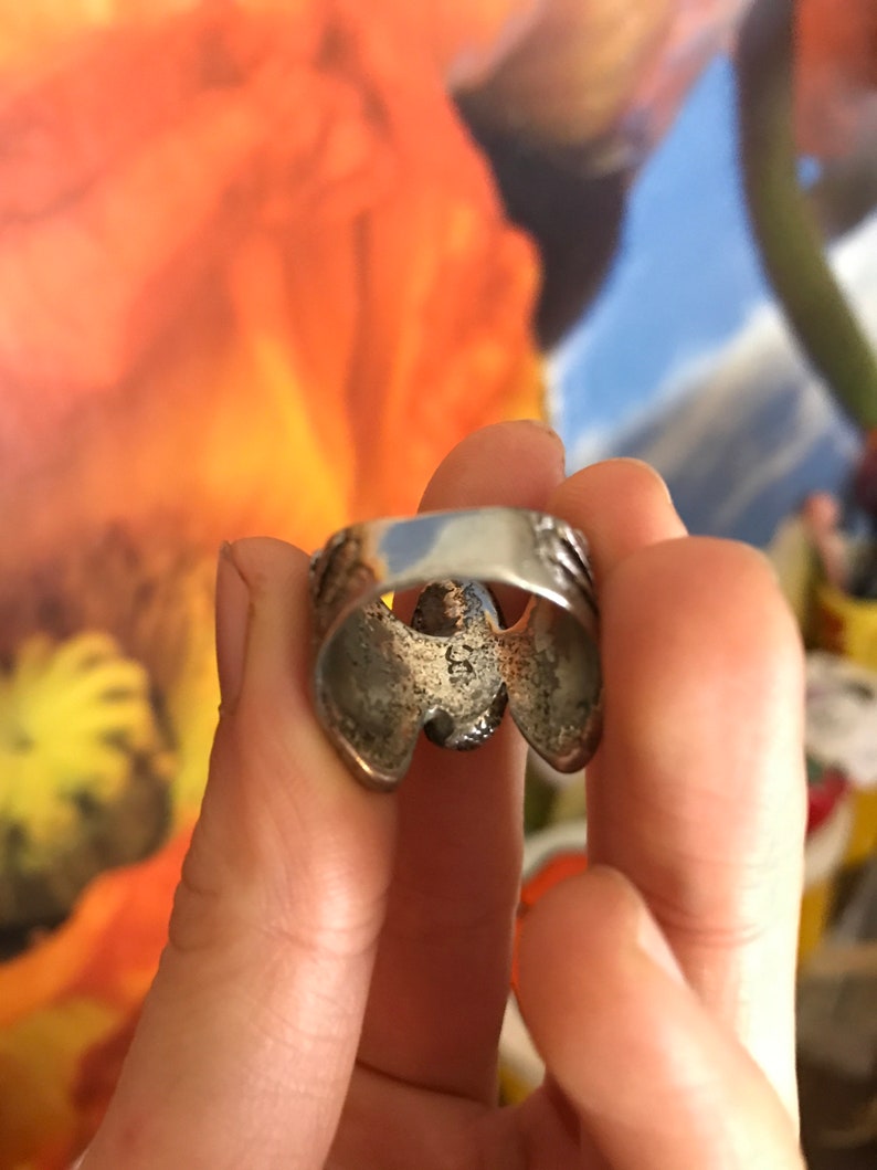 1980s G&S Motorcycle Wheel Biker Ring Sterling Plated Size 8 - Etsy