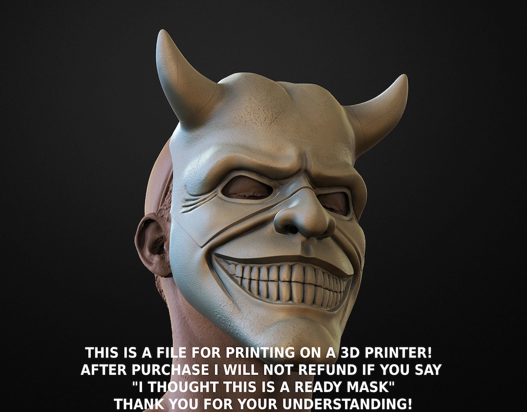 Terrifying Black Phone Grabber Mask STL File for 3D Printing - Horror ...