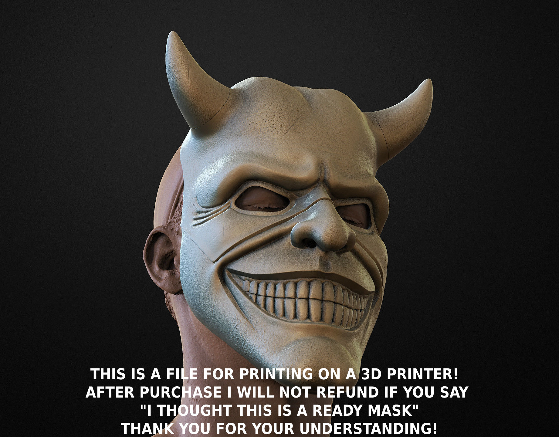 Terrifying Black Phone Grabber Mask STL File for 3D Printing - Horror ...