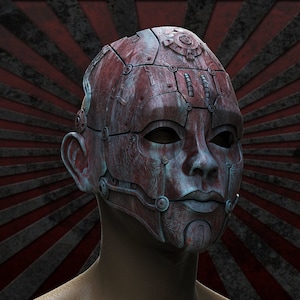 Futuristic Cyborg Robot Mask: 3D Printable Model for Cyberpunk Cosplay ...