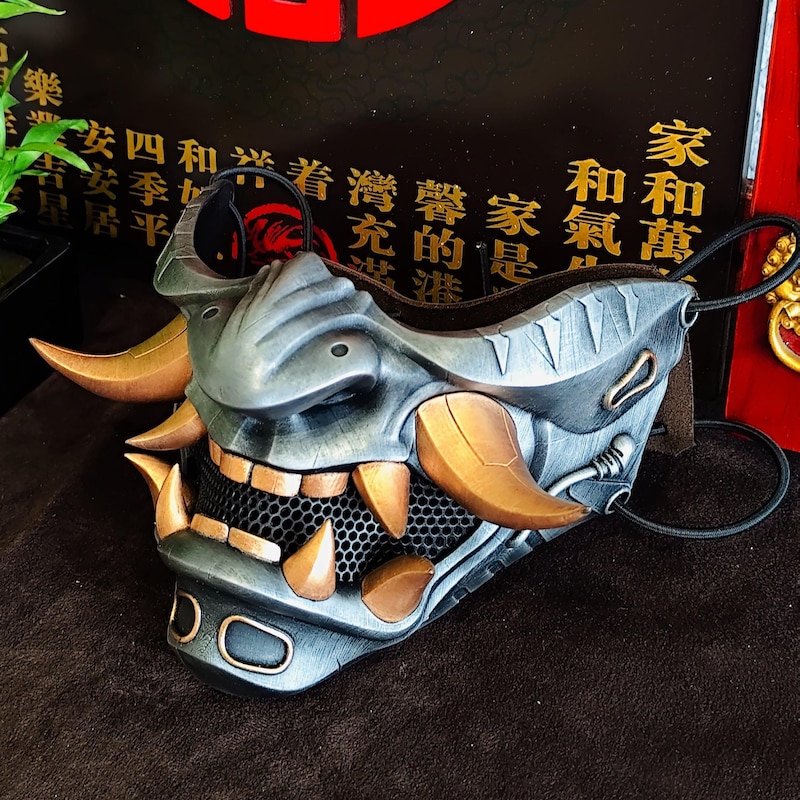 Oni Face Mask - Etsy