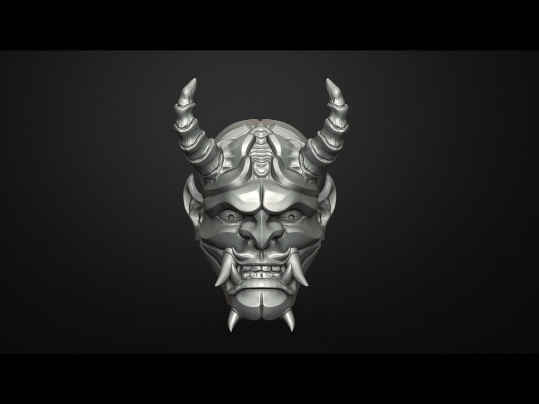3D Printable Japanese Hannya Oni Mask Fridge Magnet - Traditional ...