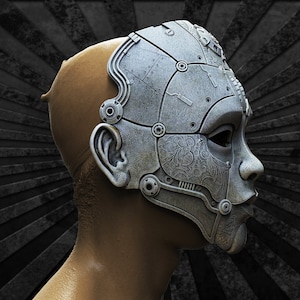 Cyborg Mask Cyberpunk Robot Mask Model for 3D Print - Etsy