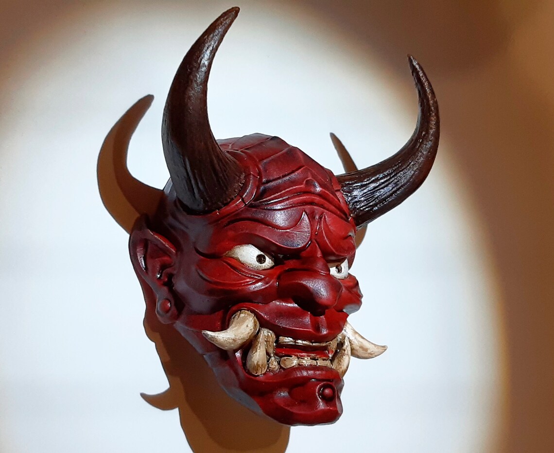 Hannya Oni Samurai Noh Mask Magnet Pendant STL File for 3D - Etsy