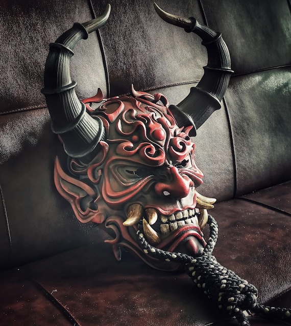 Japanese Oni Mask Samurai Japanese Prajna Devil Hannya Mask Kabuki