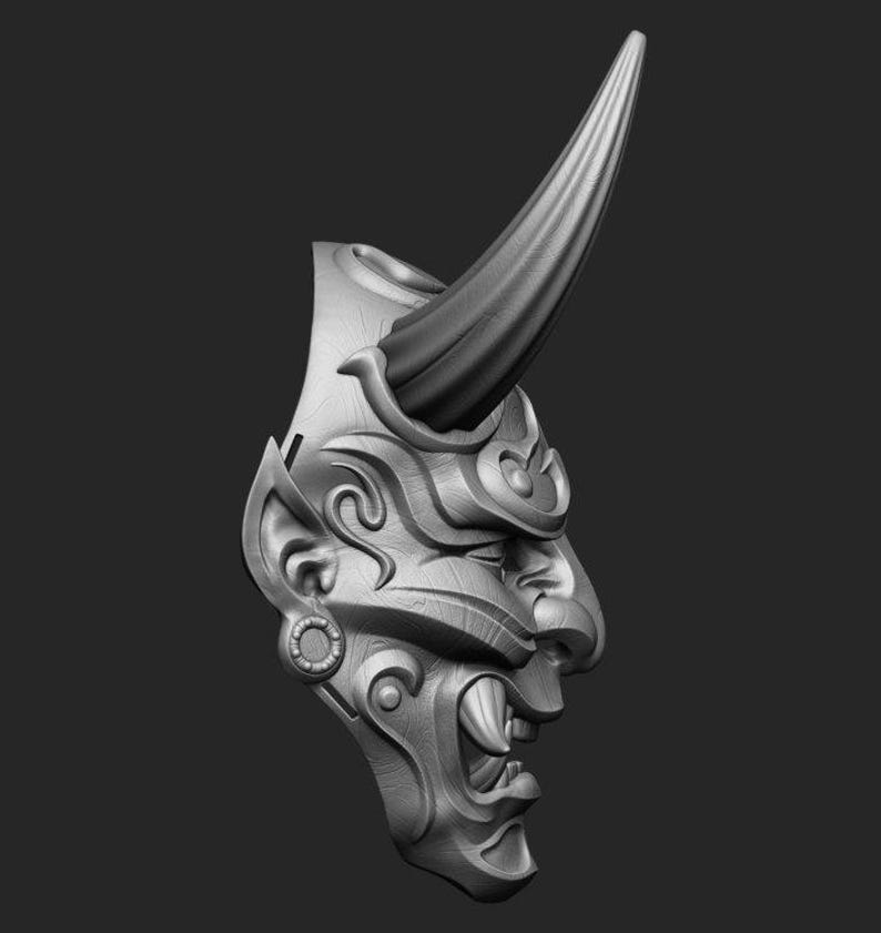 Hannya Demon Oni Mask — STL Files for 3D Printing - Etsy