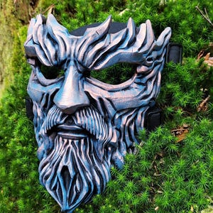 Eternal Warden Guardian Mask: Aged Bronze Fantasy Cosplay LARP Costume ...