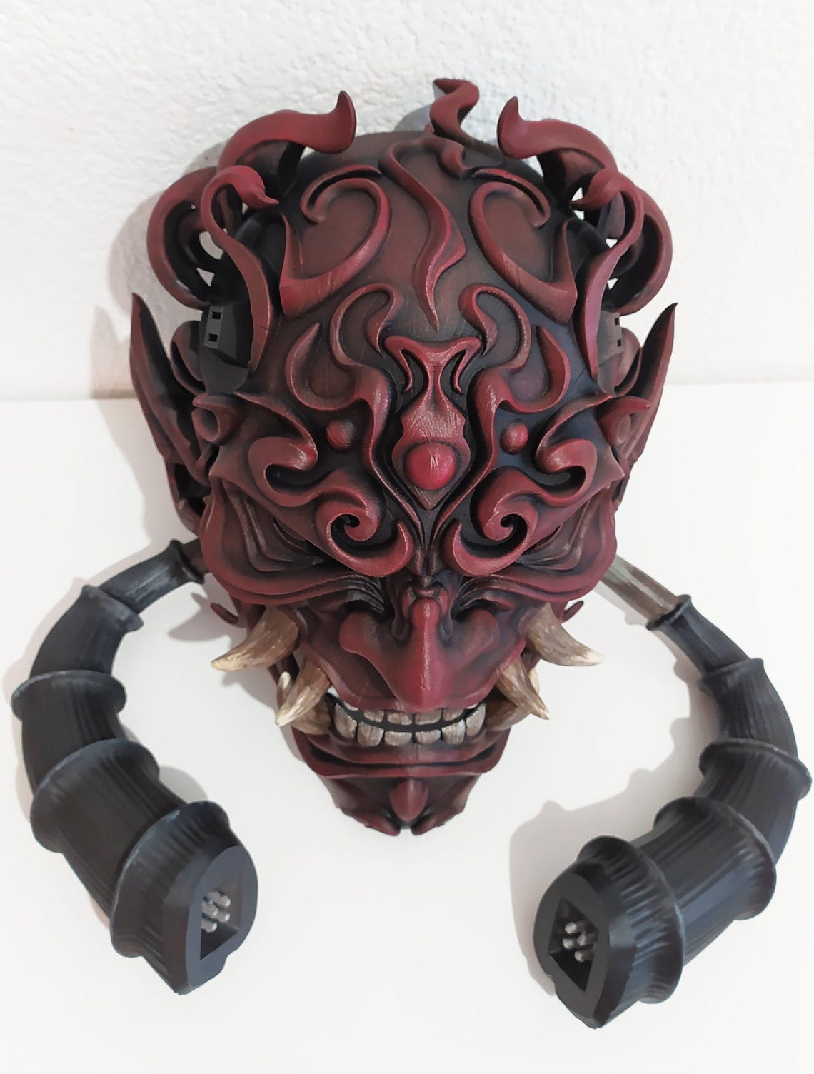 Authentic Japanese Oni Hannya Demon Mask for Samurai Cosplay, Halloween ...
