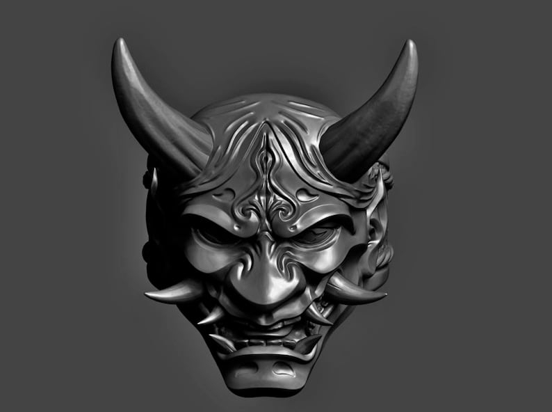 Ring Hannya Oni Demon Mask Model STL File for 3D Print - Etsy