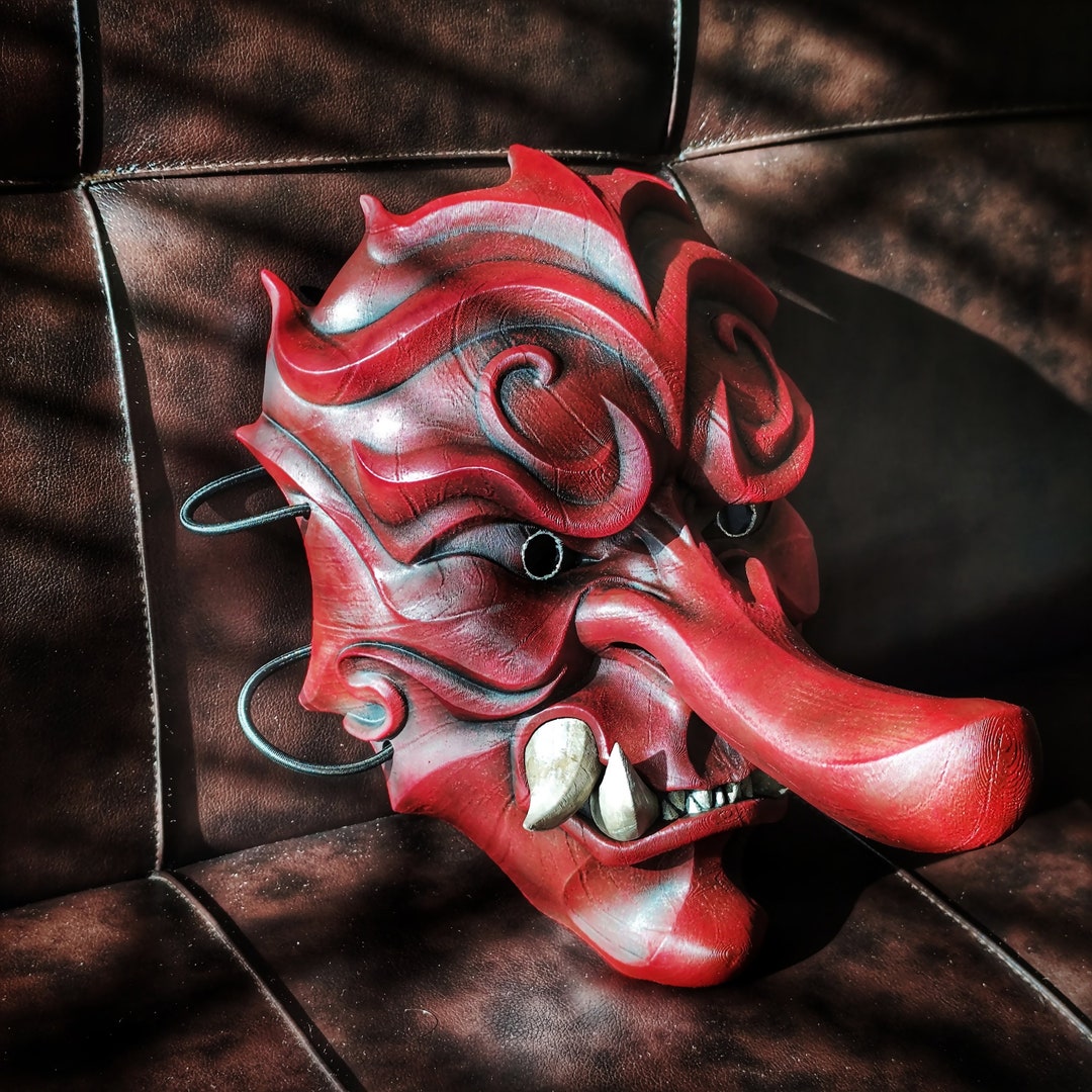 Japaneese Tengu Mask Oni Demon Mask - Etsy