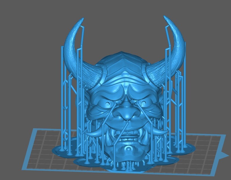 Hannya Oni Samurai Noh Mask Magnet Pendant STL File for 3D - Etsy