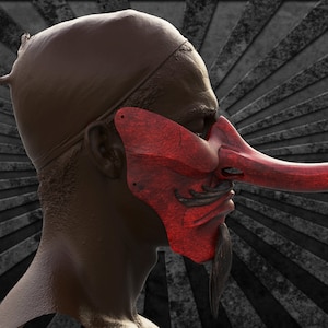 Japanese Tengu Oni Demon Half Mask 3D Printable Model for Cosplay ...
