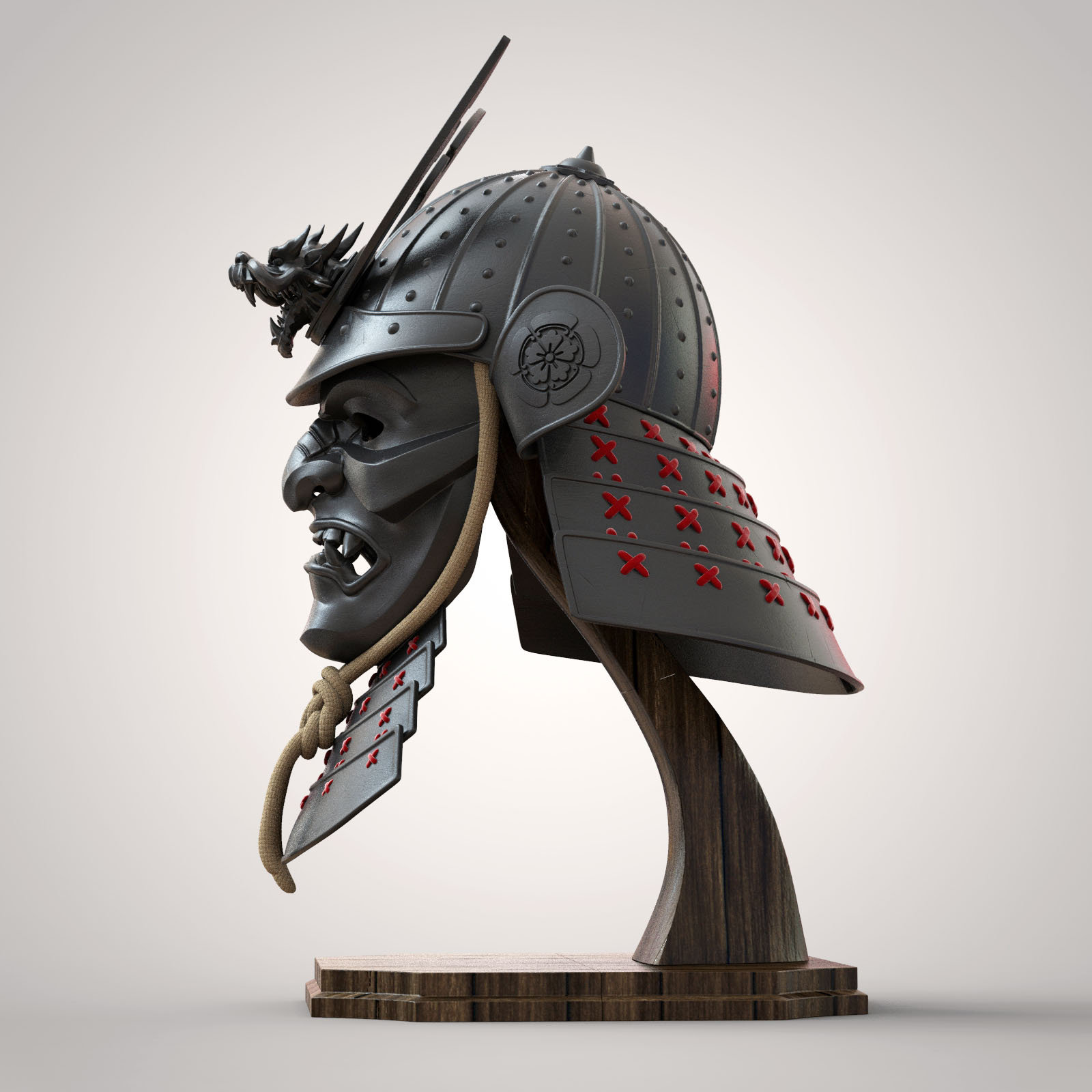 Samurai Kabuto Helmet Japanese Warior 3D print model STL file - Etsy España