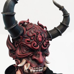 Authentic Japanese Oni Hannya Demon Mask for Samurai Cosplay, Halloween ...