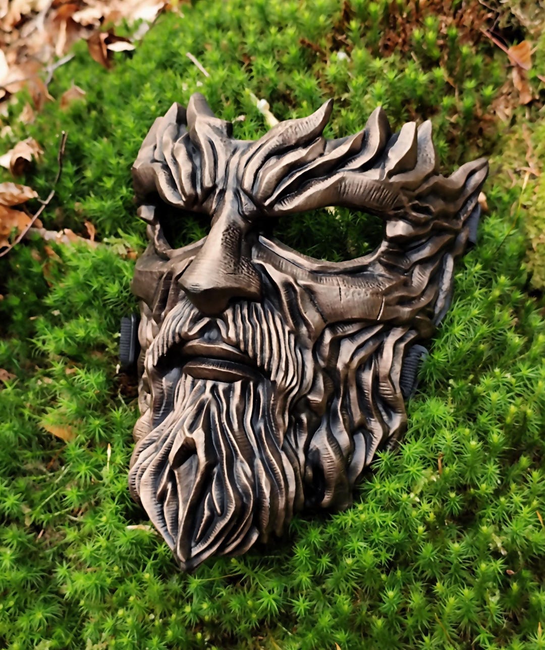 Gold Eternal Warden Mask: Fantasy LARP Cosplay Costume Accessory for ...