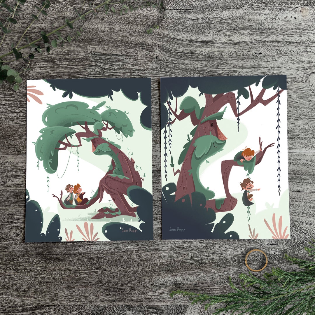 Tree Trio | Art Print - Etsy