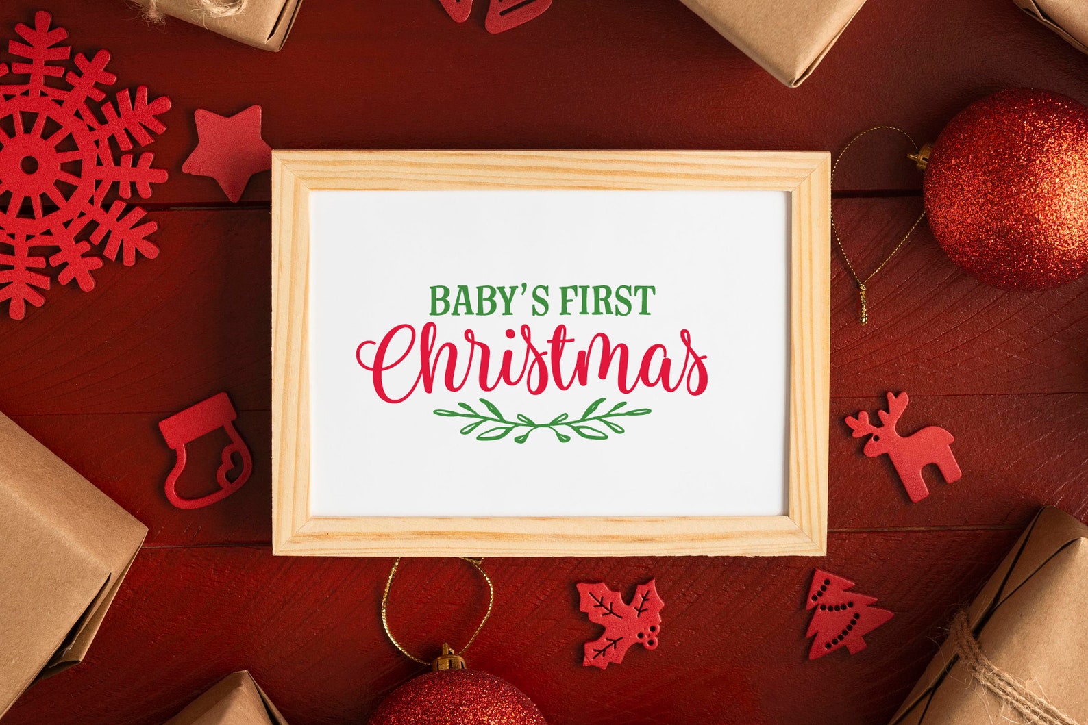 DIGITAL DOWNLOAD Baby's First Christmas Printable | Etsy