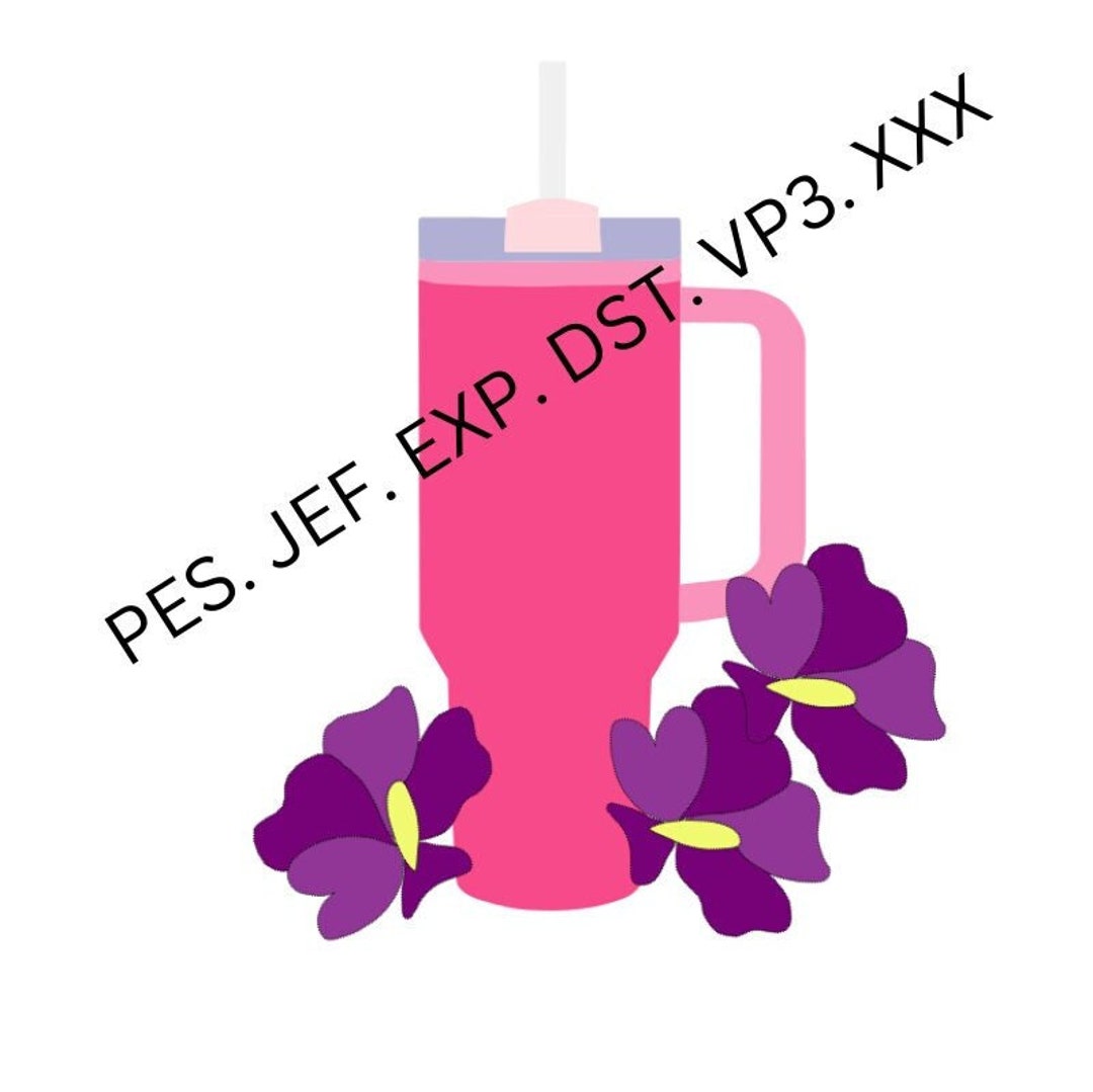 Stanley Love Cup Embroidery, Stanleys Are Pink, Violets Are Blue ...