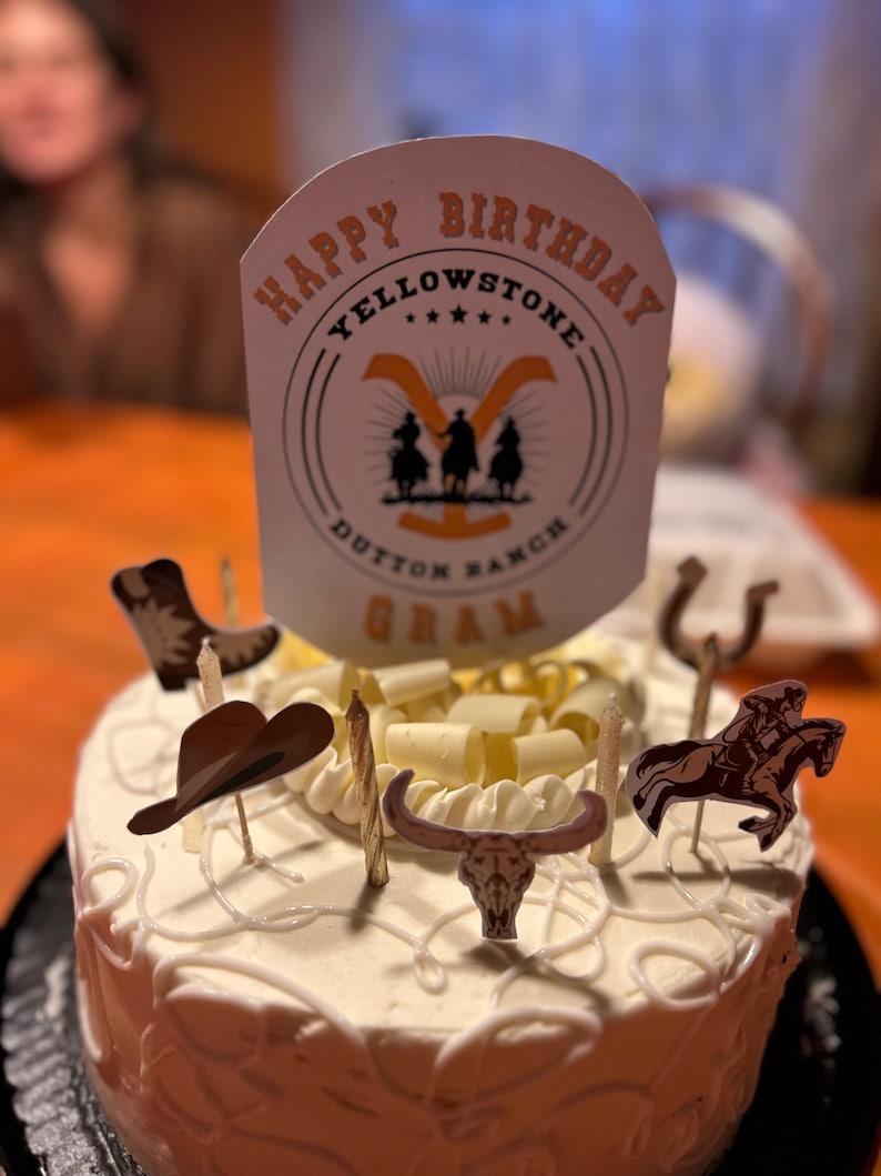 Cowboy/girl Yellowstone Birthday Toppers/decorations - Etsy