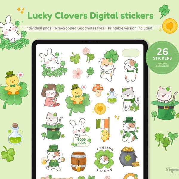 Clover Stickers - Etsy