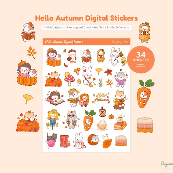 Autumn Stickers - Etsy