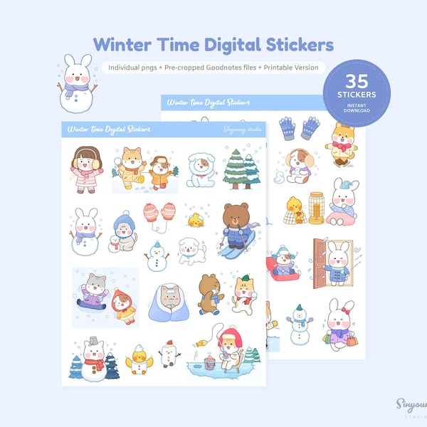 Cute Winter Stickers - Etsy