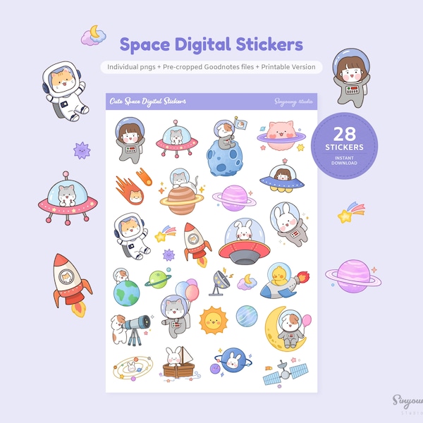 Space Stickers - Etsy