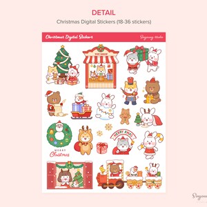 Cute Christmas Stickers for Digital Planner | Christmas Cat Goodnotes ...