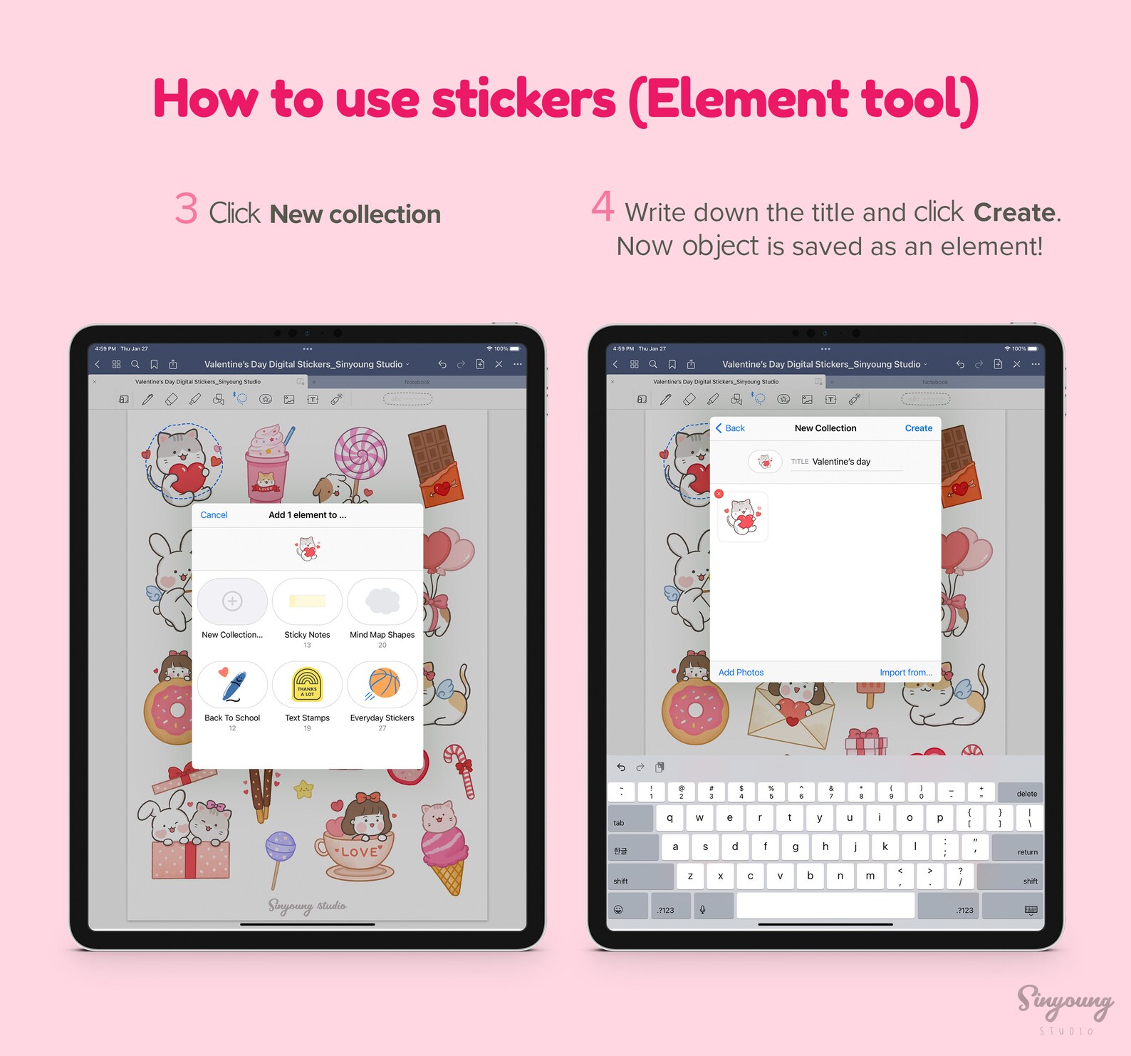 Cute Valentine's Day Digital Planner Stickers February | Etsy