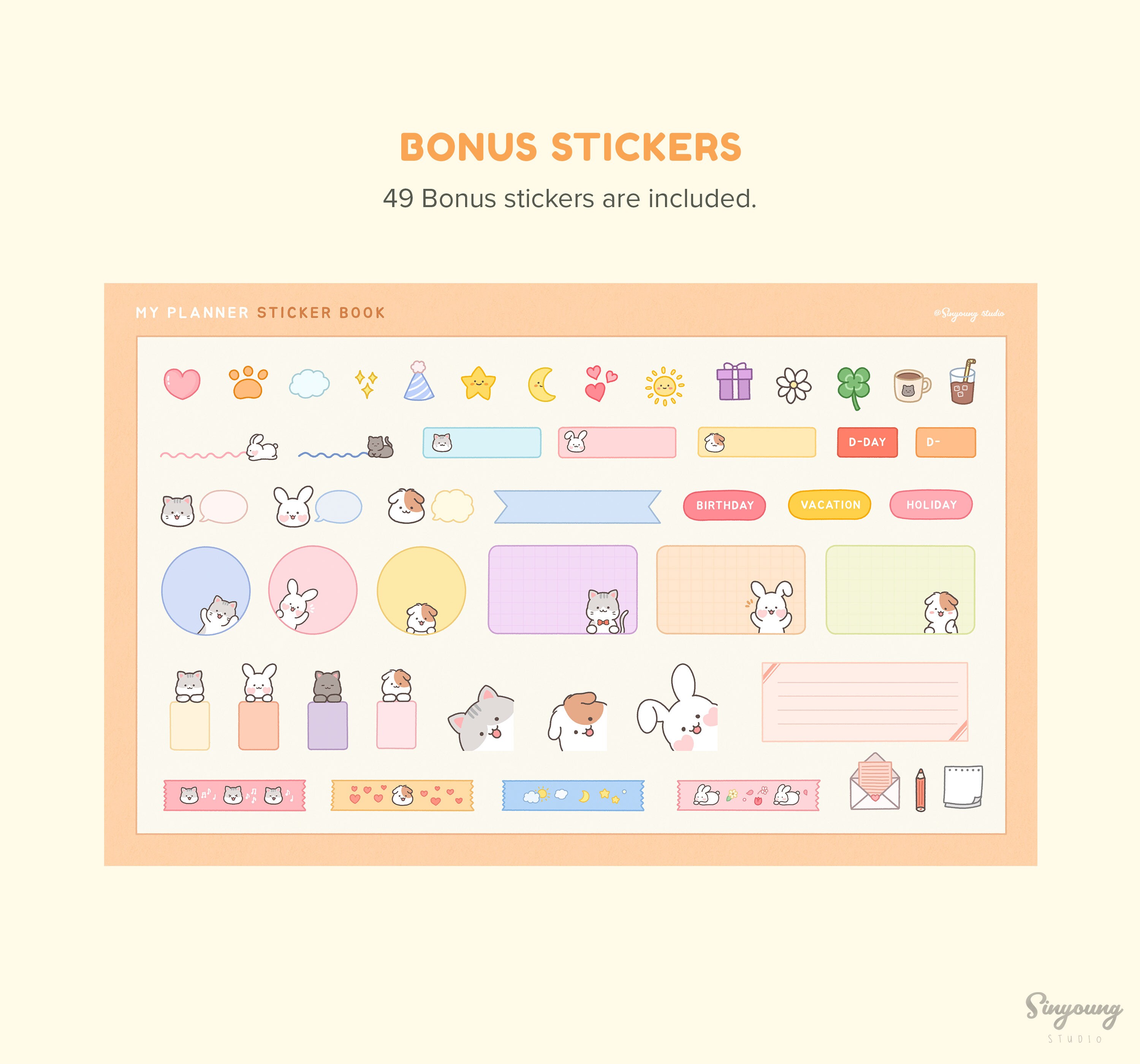 My Digital Planner With Cute Bonus Stickers Hand-drawn Style - Etsy