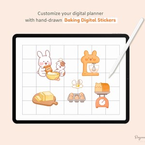 Cute Baking Digital Planner Stickers Home Bakery Goodnotes Sticker Set ...