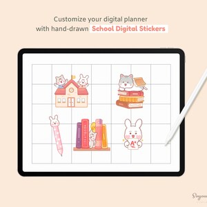 Cute School Stickers for Digital Planner | Back to School Goodnotes ...