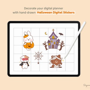 Cute Halloween Digital Stickers | Spooky Season Goodnotes Stickers ...