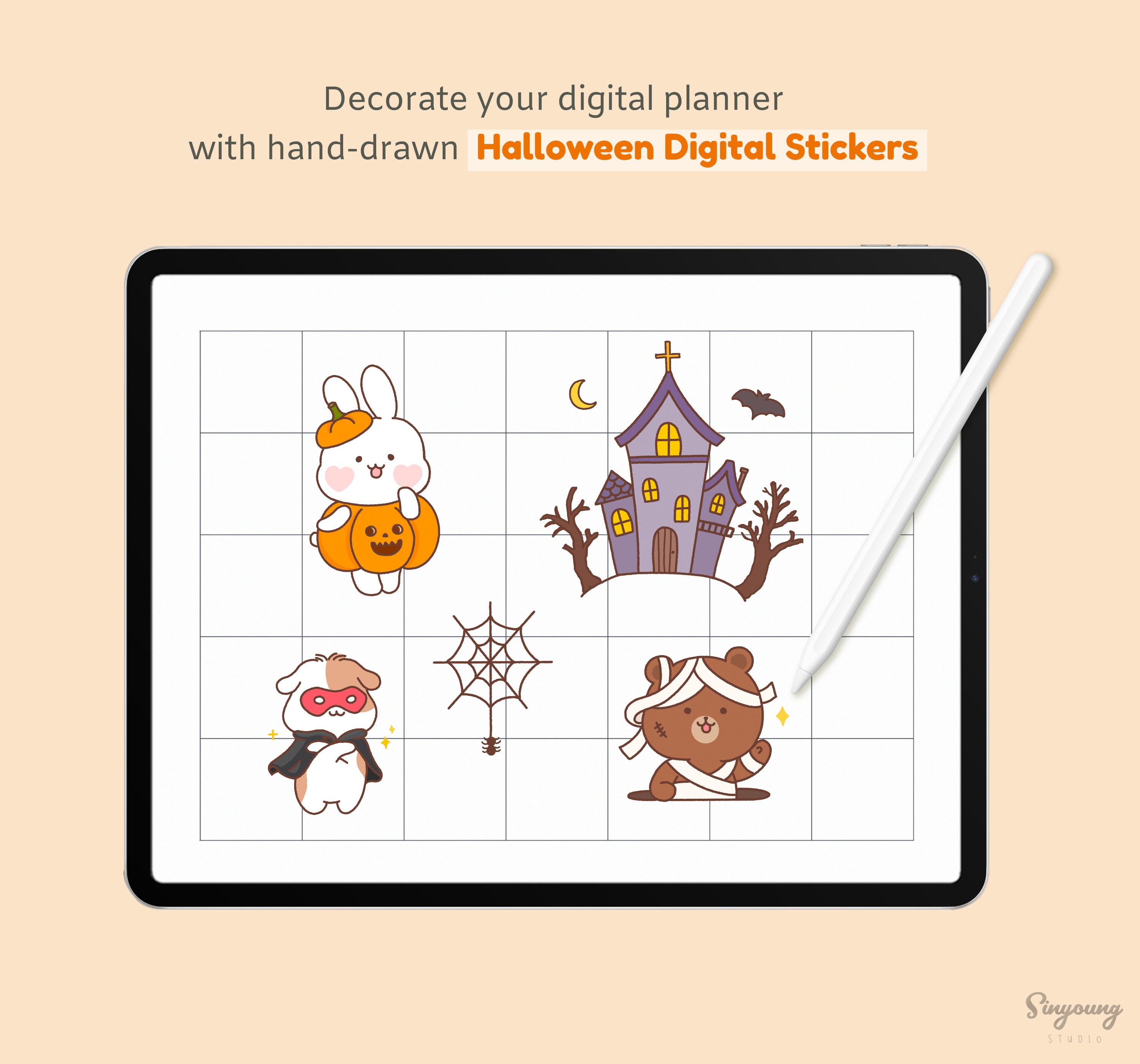 Cute Halloween Digital Stickers | Spooky Season Goodnotes Stickers ...